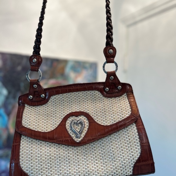 MC Brand | Bags | Mc Brand Brighton Like Rattancroco Leather Handbag ...